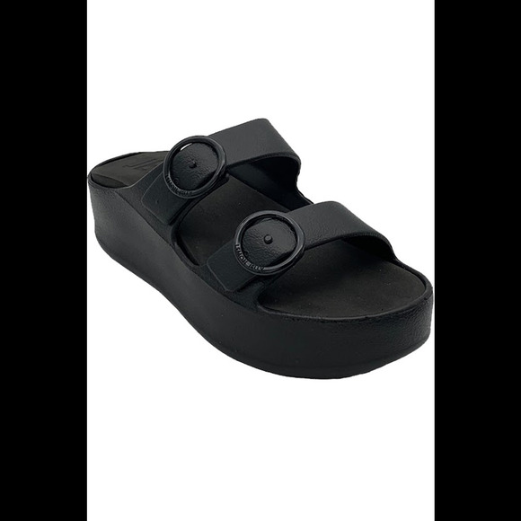Lemon | Shoes | Lemon Jelly Vegan Double Band Slide Sandals Gaia Black ...
